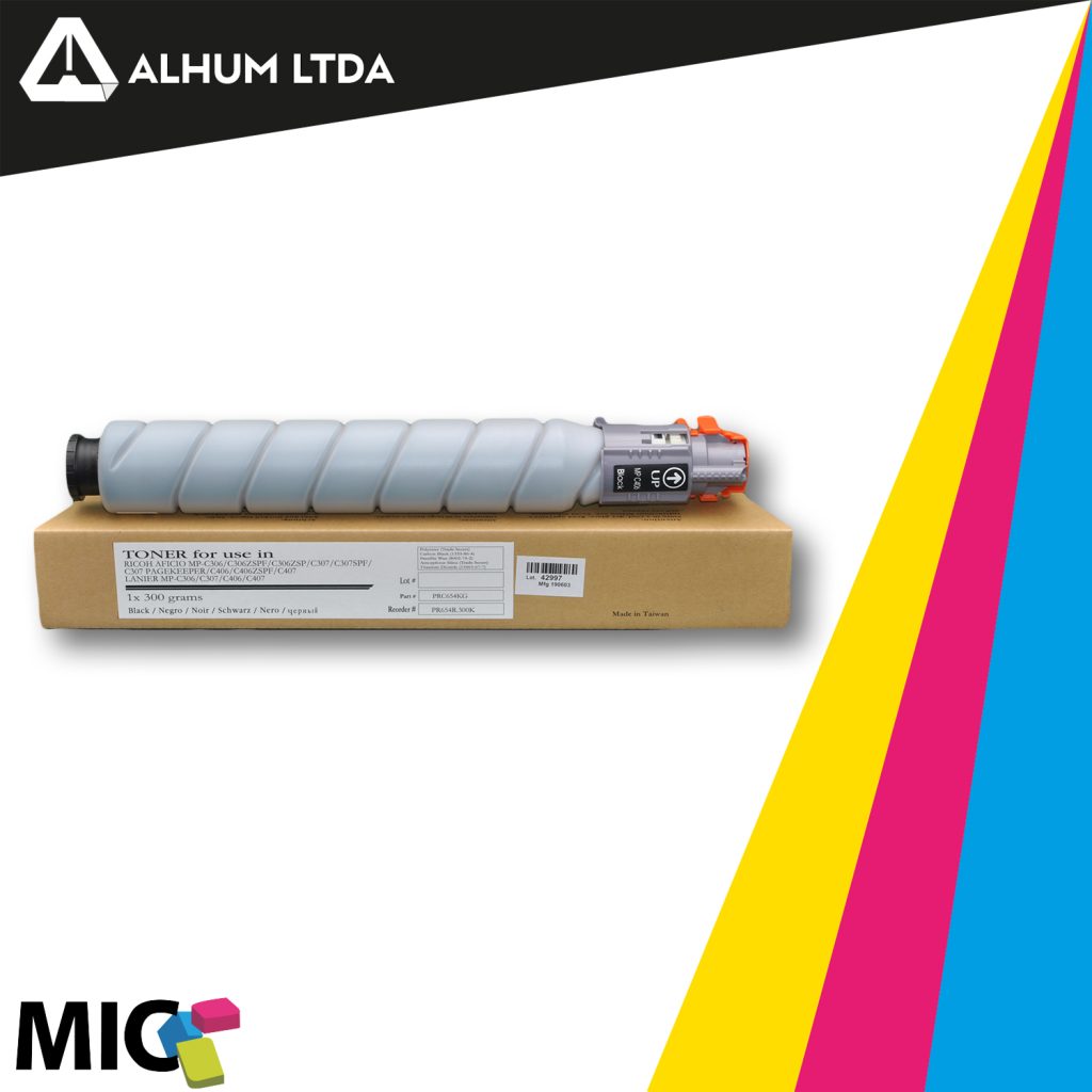 Toner Ricoh Aficio Mp C306 c307 c406 Cartucho Negro Mic
