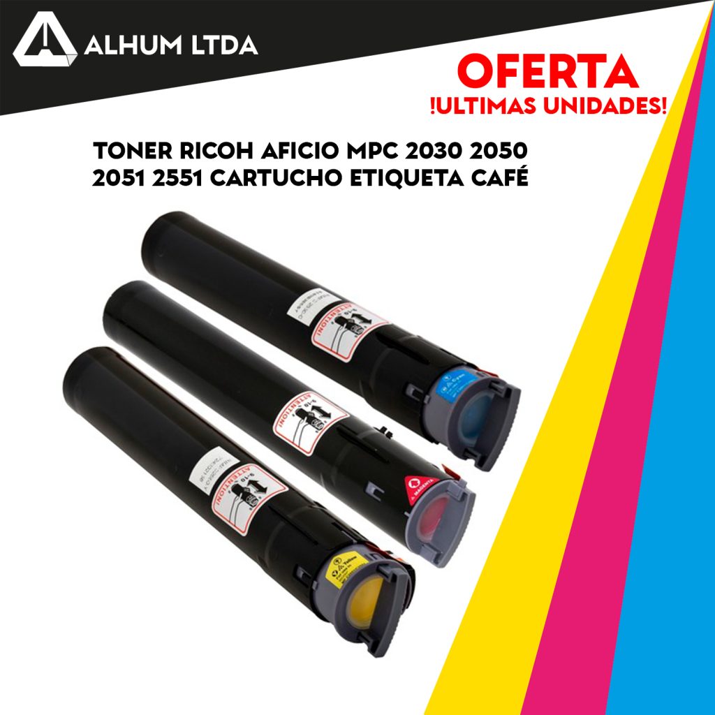 Toner Ricoh Aficio MP C2050 C2051 C2550 C2551 Etiqueta Cafe - Alhum
