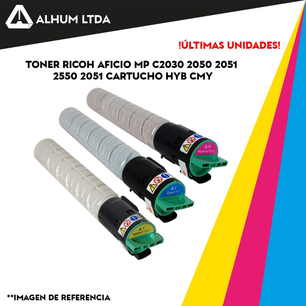 Toner Ricoh Aficio MP C2050 C2051 C2550 C2551 Cmy Hyb - Alhum